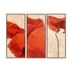 "Three Red" Framed 3-Piece Wall Art Set by Delphine Devos - Bed Bath & Beyond - 36919139